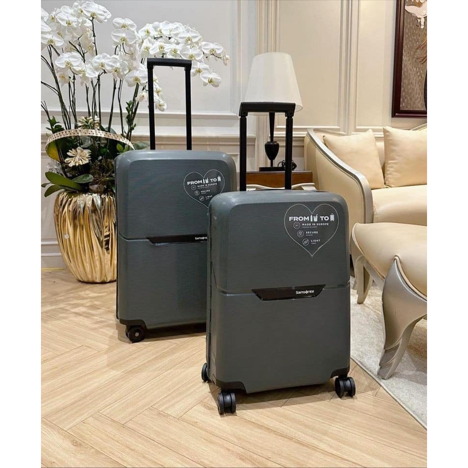 Valy kéo Samsonite Magnum ECO - Made in EU - Khoá ngoàm size 20 ...