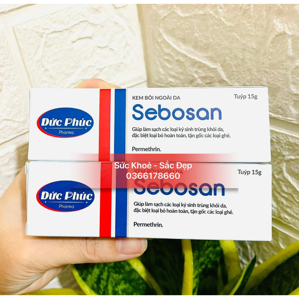 Kem bôi / Xịt Sebosan 100 ml chai xịt cho da bị ghẻ và ký sinh trùng ...