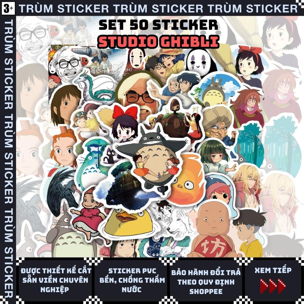 Set 50 Stickers, Hình Dán Studio Ghibli- random,movie,anime - Trang Trí ...