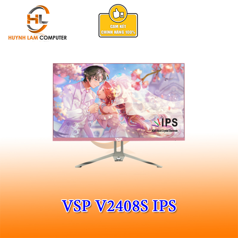 Màn hình VSP V2408S IPS 24inch [HỒNG] (23.8" IPS Full HD 75Hz, HDMI+VGA) - Hàng chính hãng ...