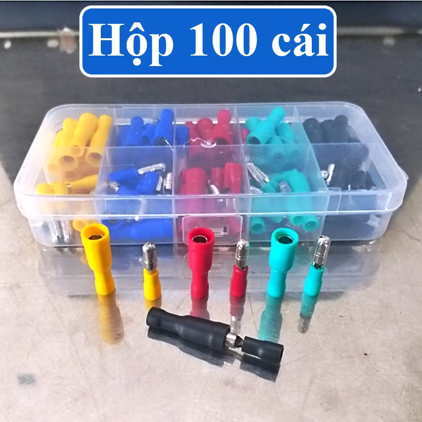 Đầu Cos ghim đực cái bằng đồng [100cái hoặc 50cặp] đầu cốt bấm nối dây ...