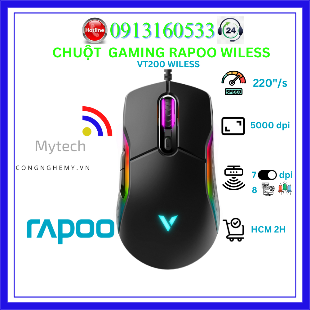 Chuột gaming rapoo VT200 wiless | Shopee Việt Nam