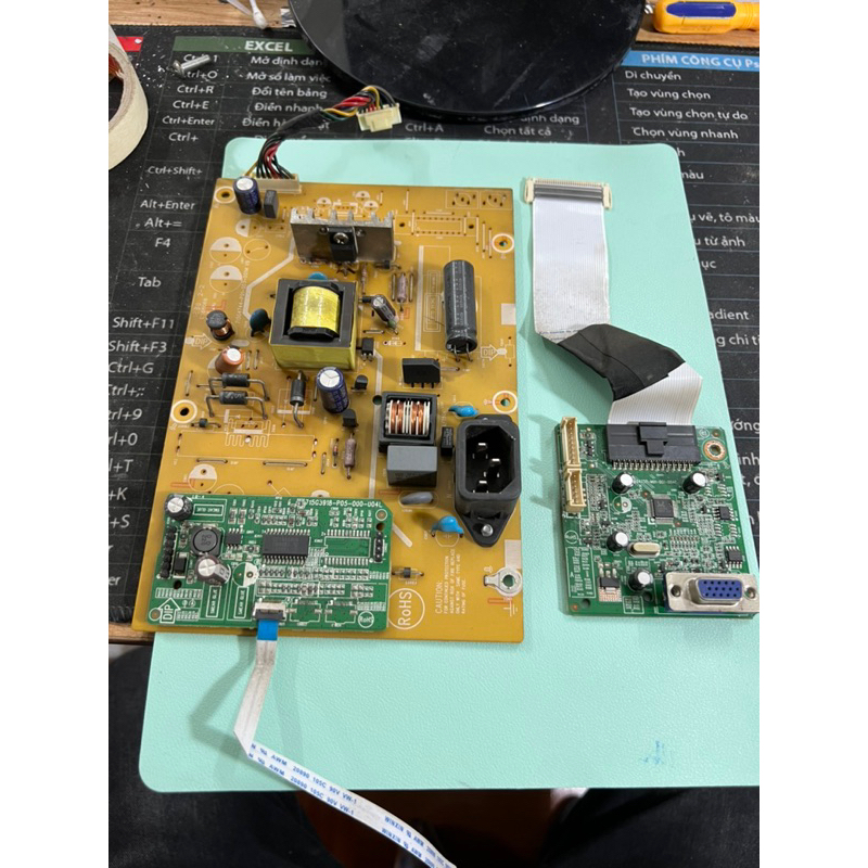 Board mạch nguồn và board tín hiệu màn hình AOC e950sw model 185LM00013 ...