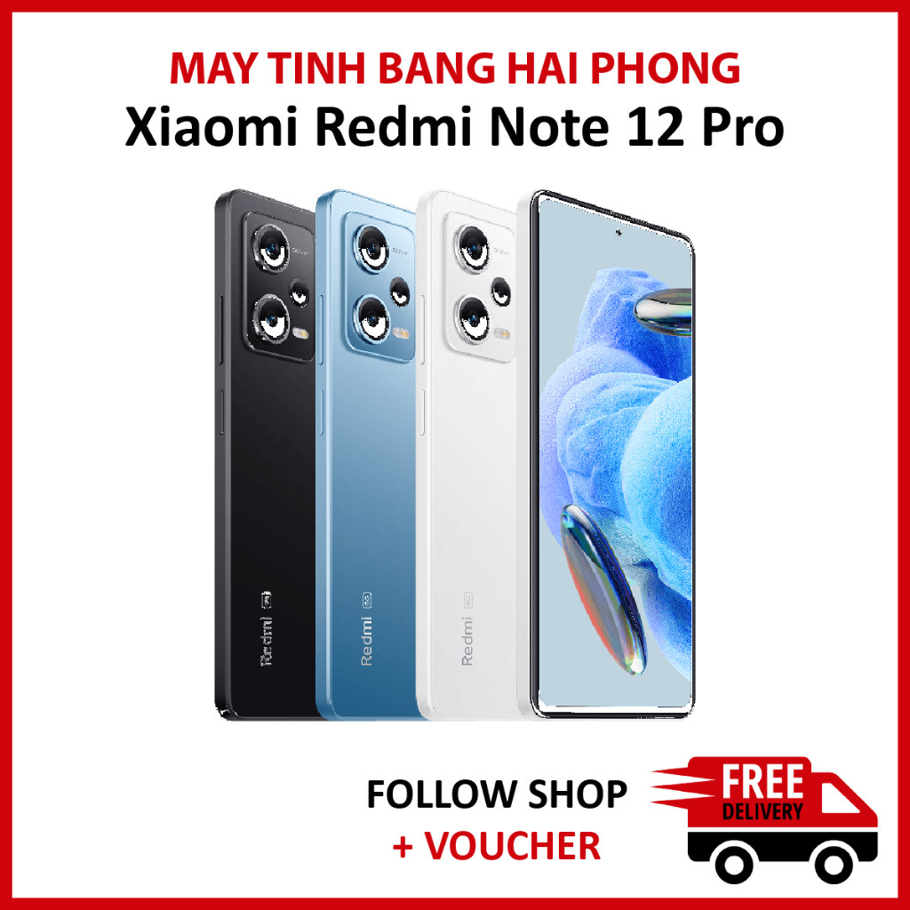 Điện thoại Xiaomi Redmi Note 12 Pro, rom quốc tế màn Full HD+ tần số ...