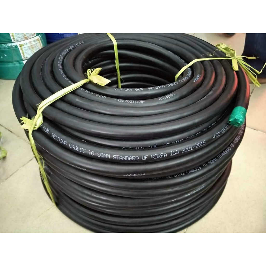 (100% lõi đồng) Dây cáp hàn/ Dây máy hàn Hàn Quốc lõi đồng 16mm2, 25mm2 dùng cho các loại máy ...