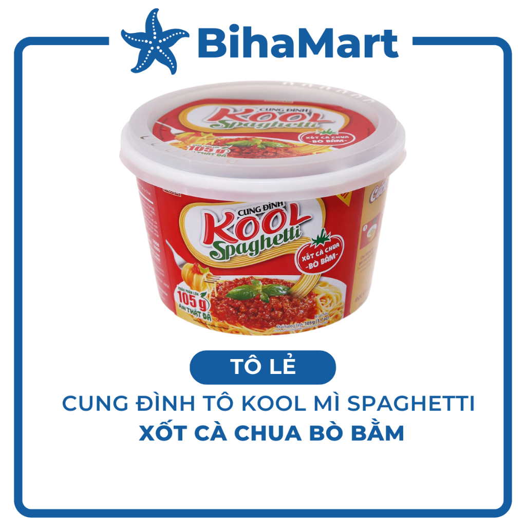 [TÔ LẺ] - AFOTECH - Mì TÔ trộn Cung Đình Kool Spaghetti hương vị xốt cà ...