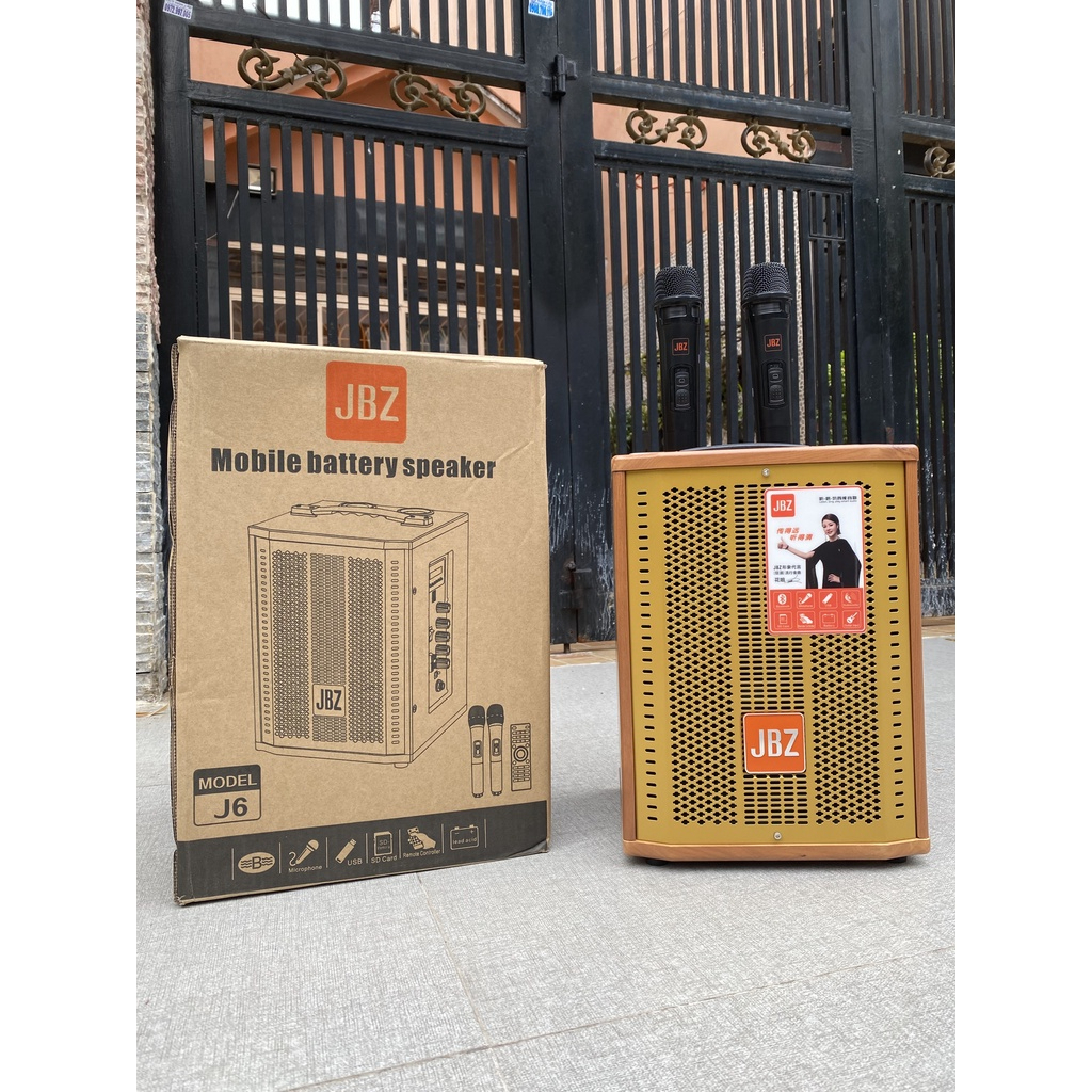 Loa Kẹo kéo JBZ J6 ( Tặng Kèm 2 Micro Không Dây ) Công Suất 150W Độ ...