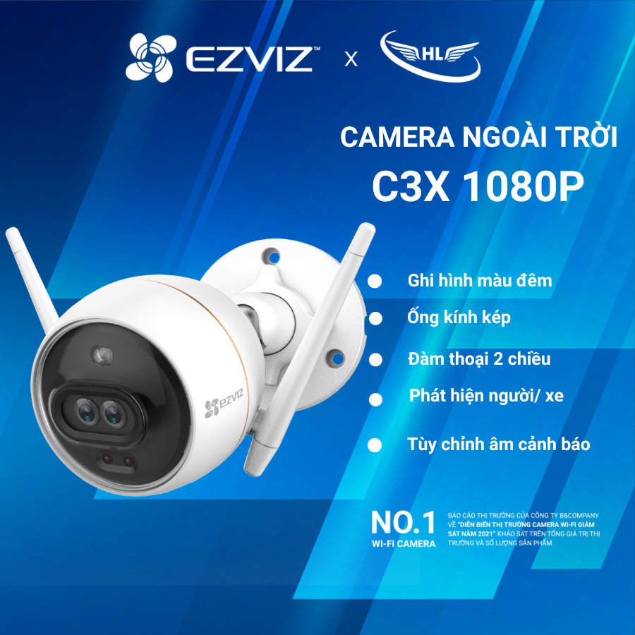 Camera WIFI ngoài trời góc rộng ỐNG KÍNH KÉP EZVIZ C3X 2MP hàng chính ...