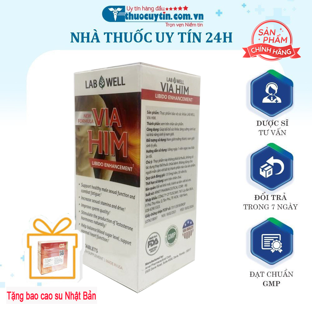 LAB WELL VIA HIM - VIÊN UỐNG HỖ TRỢ SINH LÝ NAM | Shopee Việt Nam