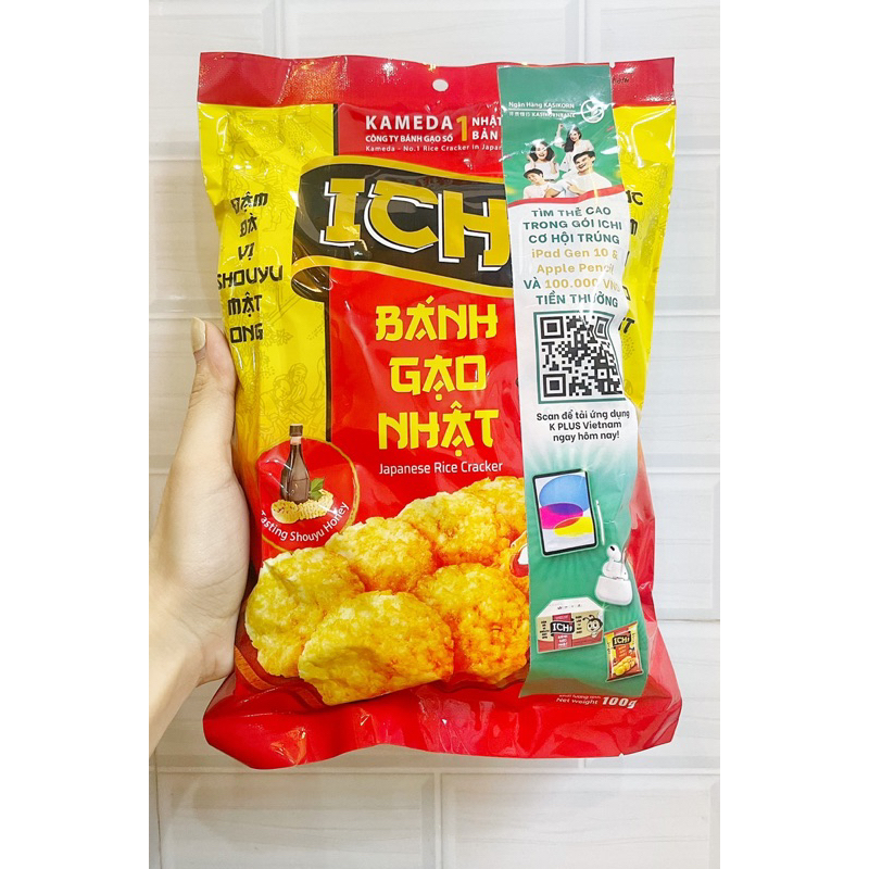 (DATE MỚI NHẤT: 2026) BÁNH GẠO NHẬT ICHI VỊ SHOUYU MẬT ONG GÓI 100G | Shopee Việt Nam