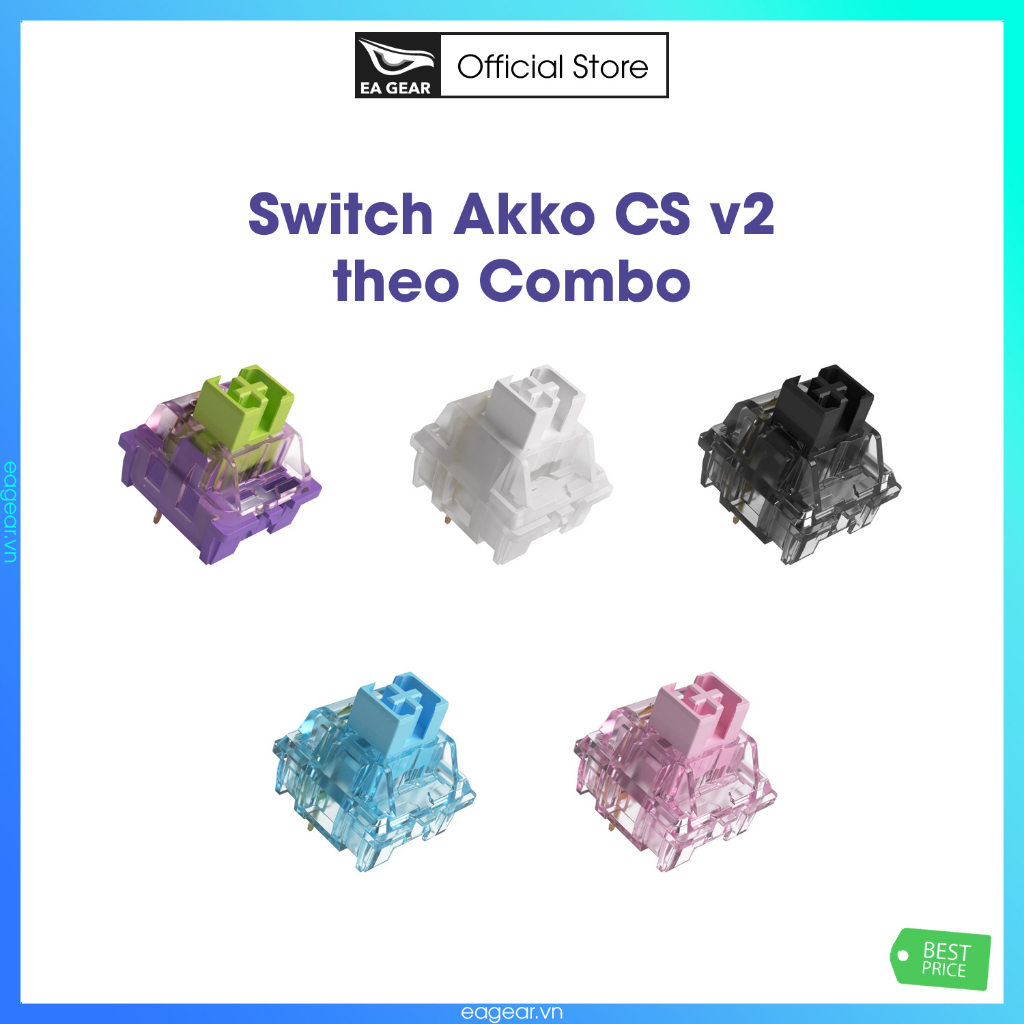 Combo 70, 100, 110 switch Akko CS V2 (Jelly Black, Starfish, Jelly Pink, Jelly Blue...) - EA ...