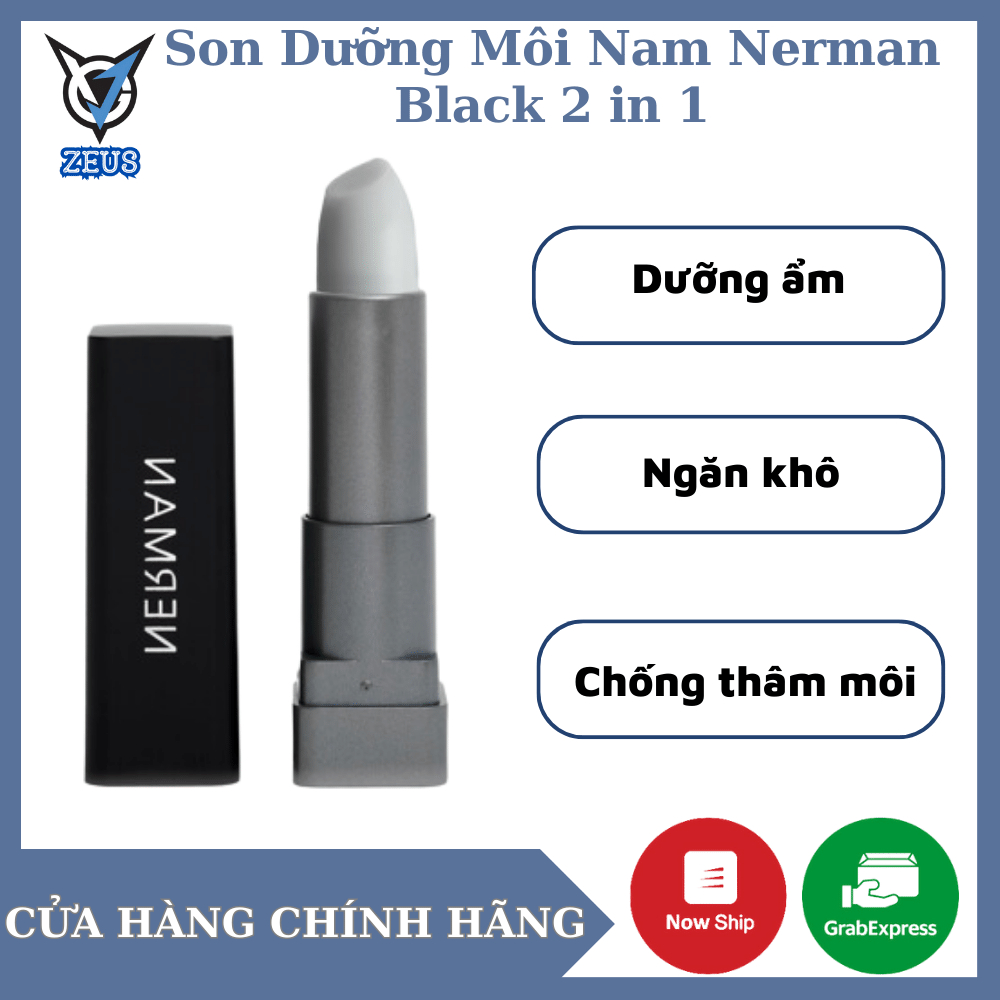 Son Dưỡng Môi Nam Nerman Black 2in1 4G - Son Dưỡng Ẩm Màu Sắc Tự Nhiên ...