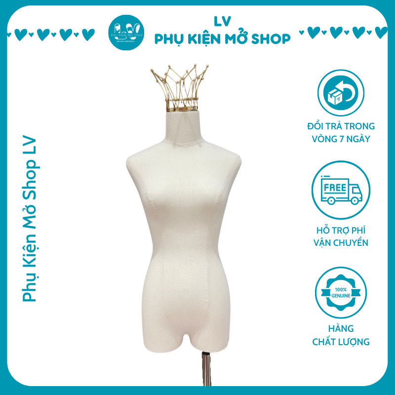 Manocanh Vương Miện không tay Ma nơ canh nữ bọc vải cotton cao cấp ...