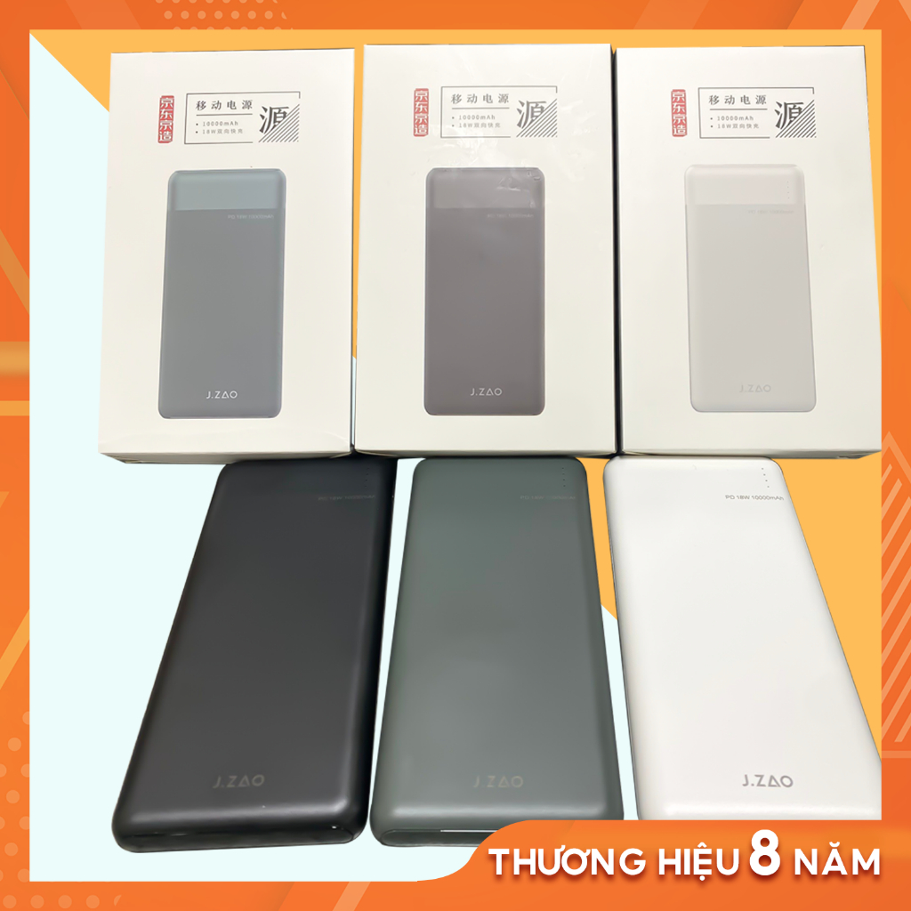 Pin Dự Phòng 10.000 mAh J.Zao 3 Cổng | Shopee Việt Nam