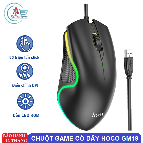 Chuột Chơi Game Có Dây Hoco GM19 Có LED Nhiều Màu - Chuột Chuyên Game | Shopee Việt Nam