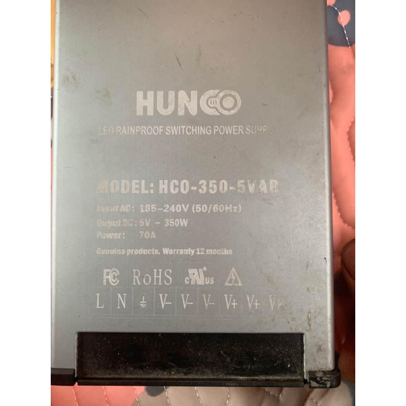 Nguồn led 5v 70A 350w hunco có quạt làm mát đã qua sử dụng | Shopee ...