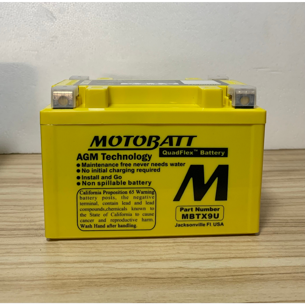 Bình ắc quy 12V Quadflex Motobatt MBTX9U dùng cho xe phân khối lớn ...