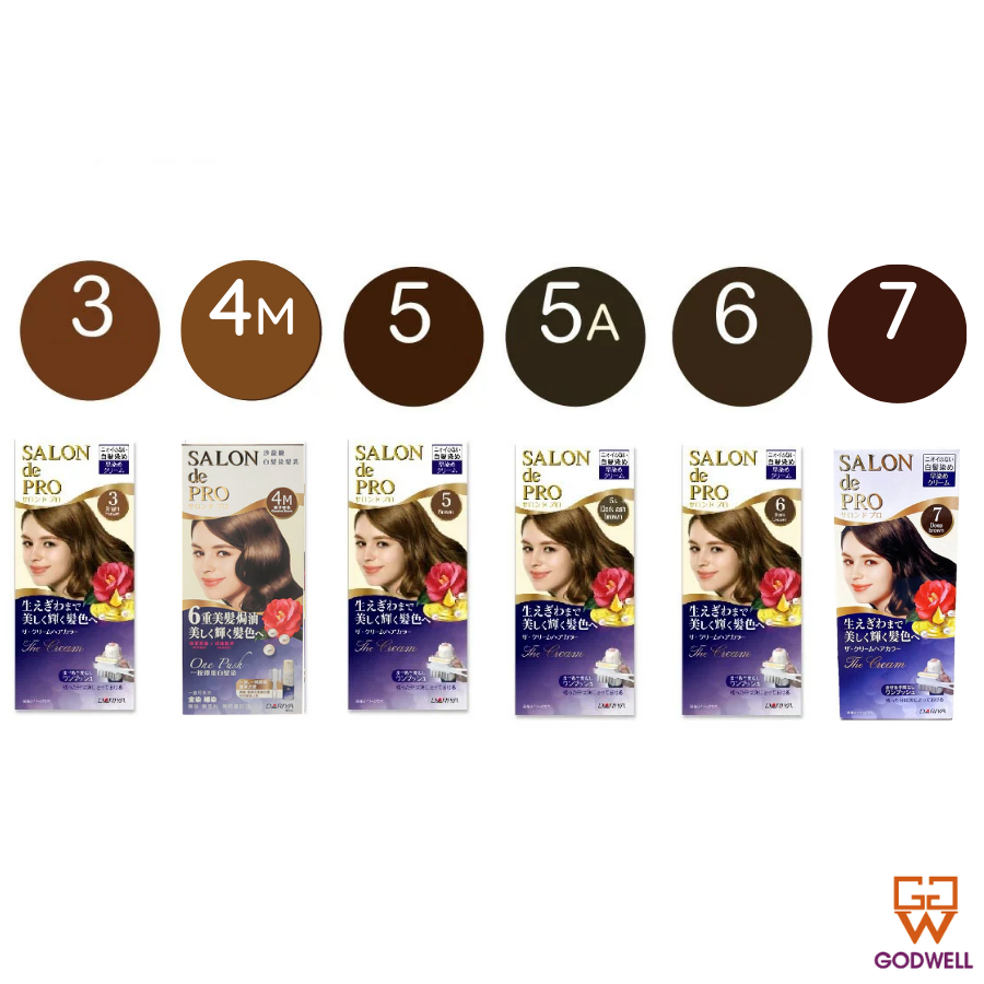 [DARIYA] Thuốc nhuộm tóc dạng kem Salon De Pro One Push Hair Color ...