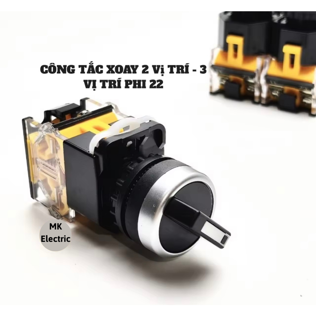 Công tắc xoay 2 vị trí, Công tắc chuyển mạch 2 và 3 vị trí LA38 phi 22mm | Shopee Việt Nam