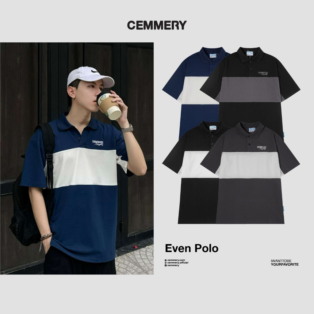 Áo Polo Local Brand CEMMERY Even Polo, polo unisex vải CVC 250gsm chống ...