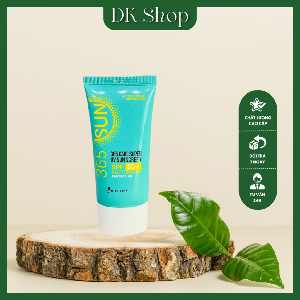 Kem Chống Nắng Ecosy 365 Care Super UV Screen SPF50+PA+++ UVA+UVB Dưỡng Ẩm Làm Dịu Da Màu Xanh ...