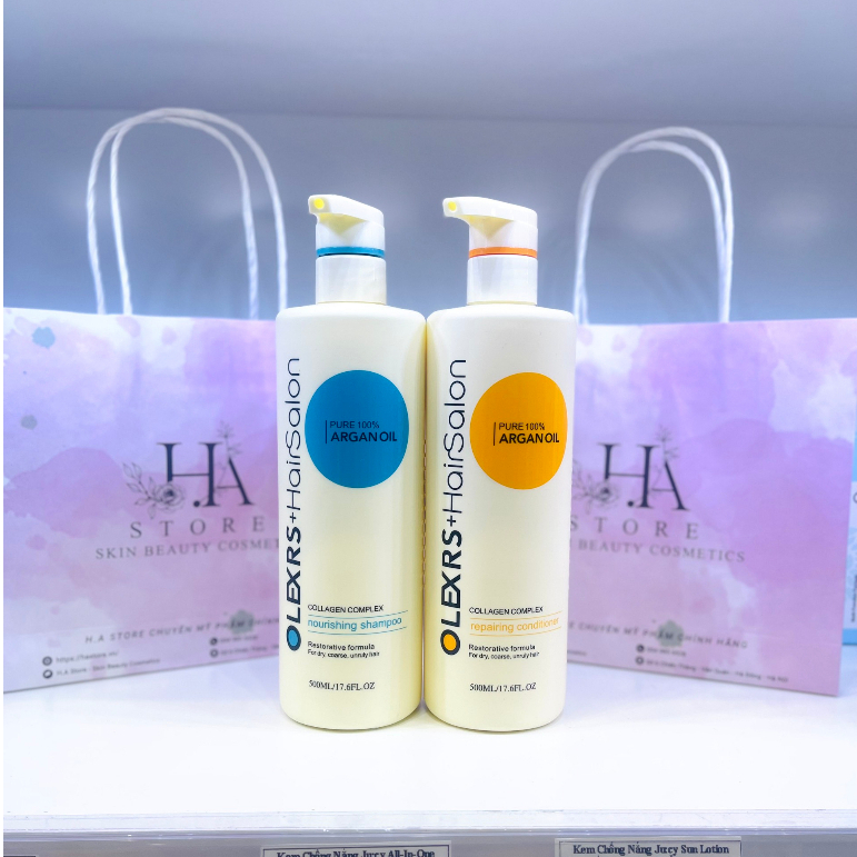 Bộ Dầu Gội Xả Olexrs Argan Oil Collagen Hair Salon Olex | Shopee Việt Nam