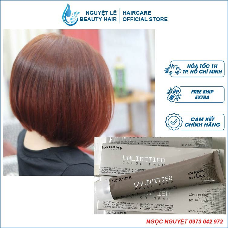 (Tặng kèm oxy) Màu nhuộm NÂU ĐỒNG ÁNH ĐỎ 7.4 cao cấp LABENE 100ML ...