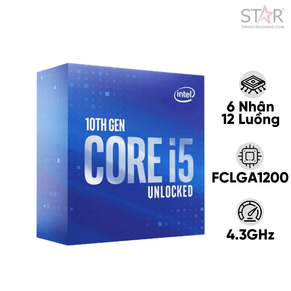 CPU Intel Core i5 10400F (2.90 Up to 4.30GHz, 12M, 6 Cores 12 Threads ...