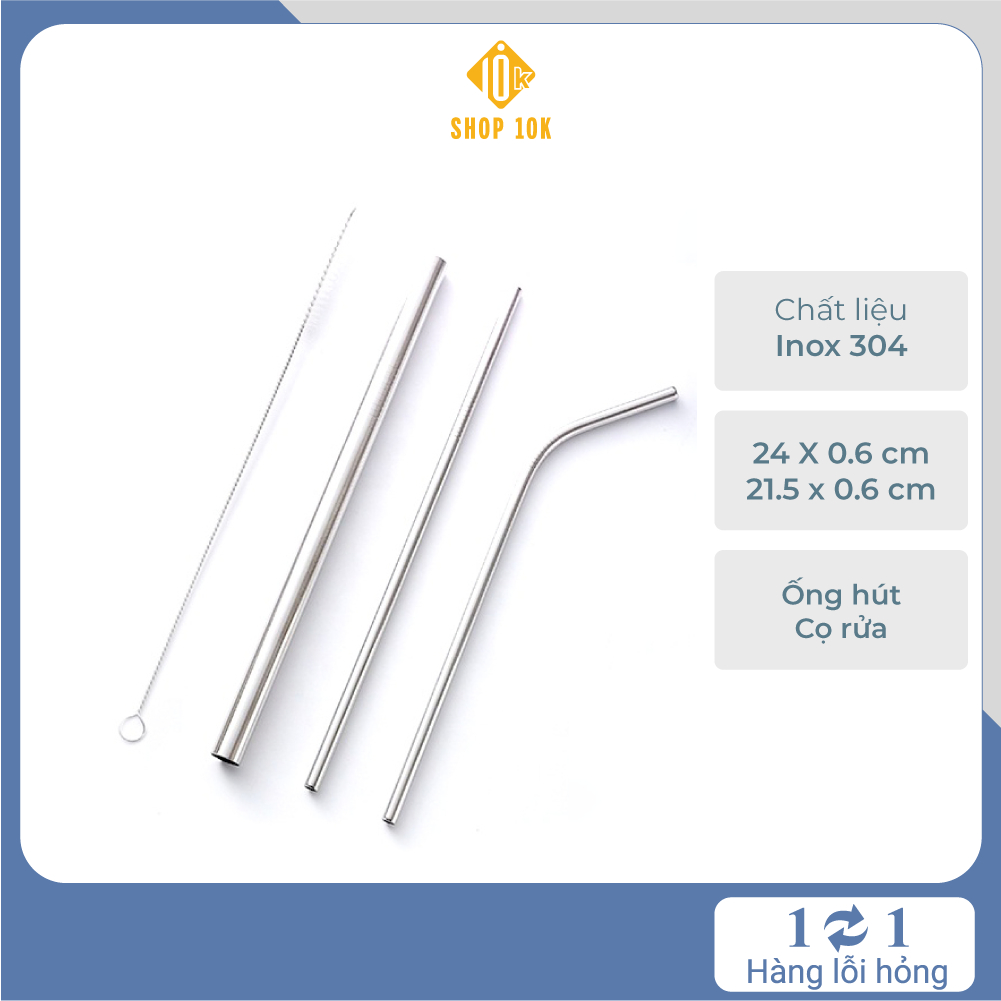 Ống Hút Inox 304 Hoặc Cọ Rửa (sử dụng kèm cho ly giữ nhiệt inox SUS 304 Tyeso 532ml, 710ml ...