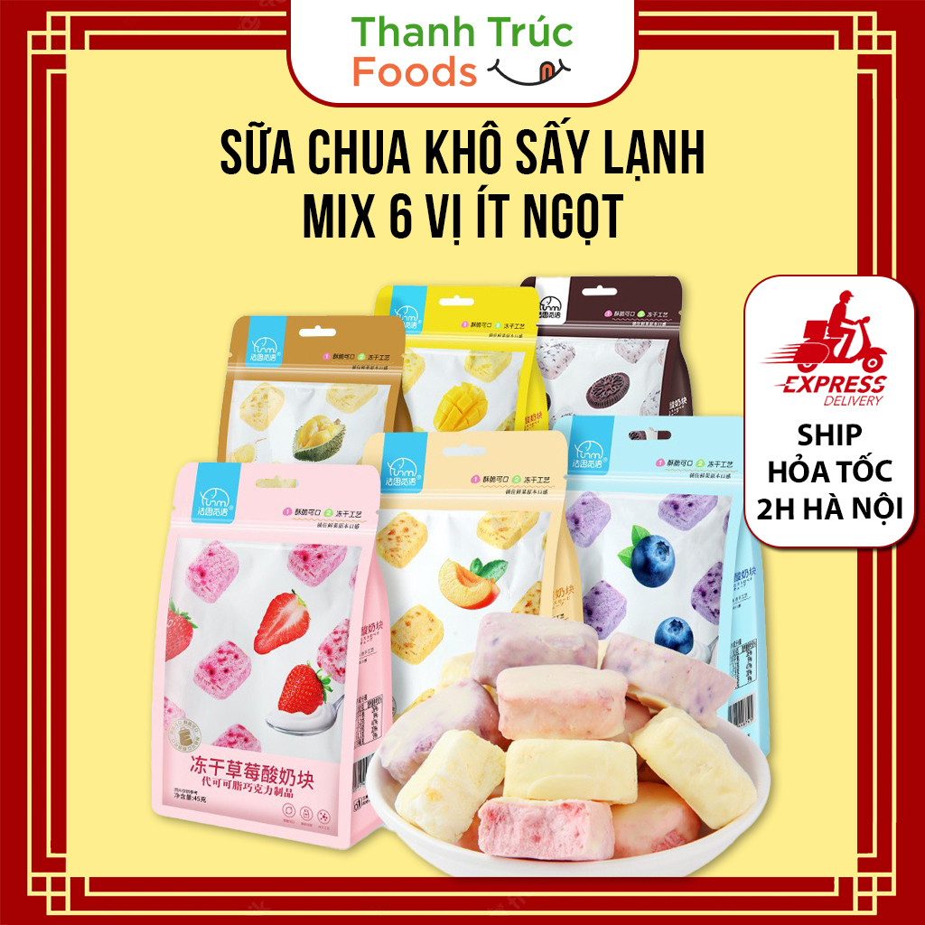 Sữa chua khô sấy lạnh trái cây 6 vị ít ngọt hàng nhập khẩu Thanh Trúc ...