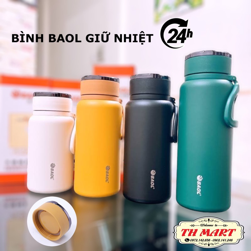 Bình giữ nhiệt 24h BAOL inox 304 Nắp titan cao cấp dung tích 1000ml, 1280ml, 1500ml | Shopee ...