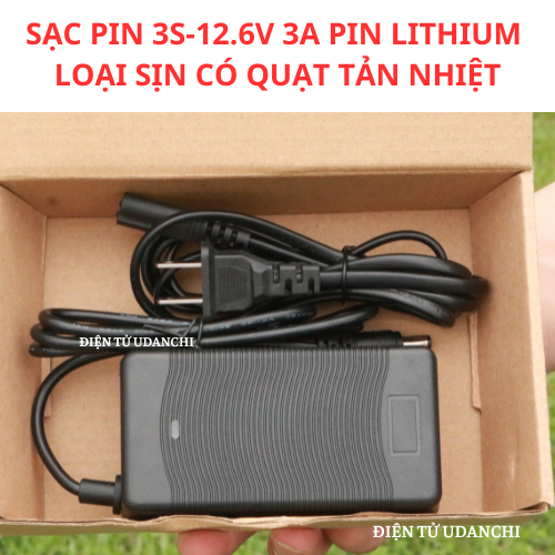 Sạc pin 3S - 12V 3A cho pin Lithium loại tốt có quạt tản nhiệt LED báo ...
