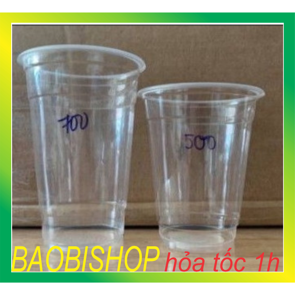 combo 50cái ly 500ml , 50cái ly 700ml nhựa pp +nắp cầu 95_ bao bì shop | Shopee Việt Nam