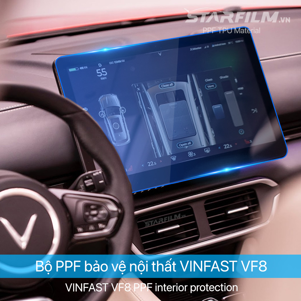 VINFAST VF3, VF5, VF6, VF7, VF8, VF9, VF E34 Miếng dán PPF TPU bảo vệ màn hình cảm ứng STARFILM ...