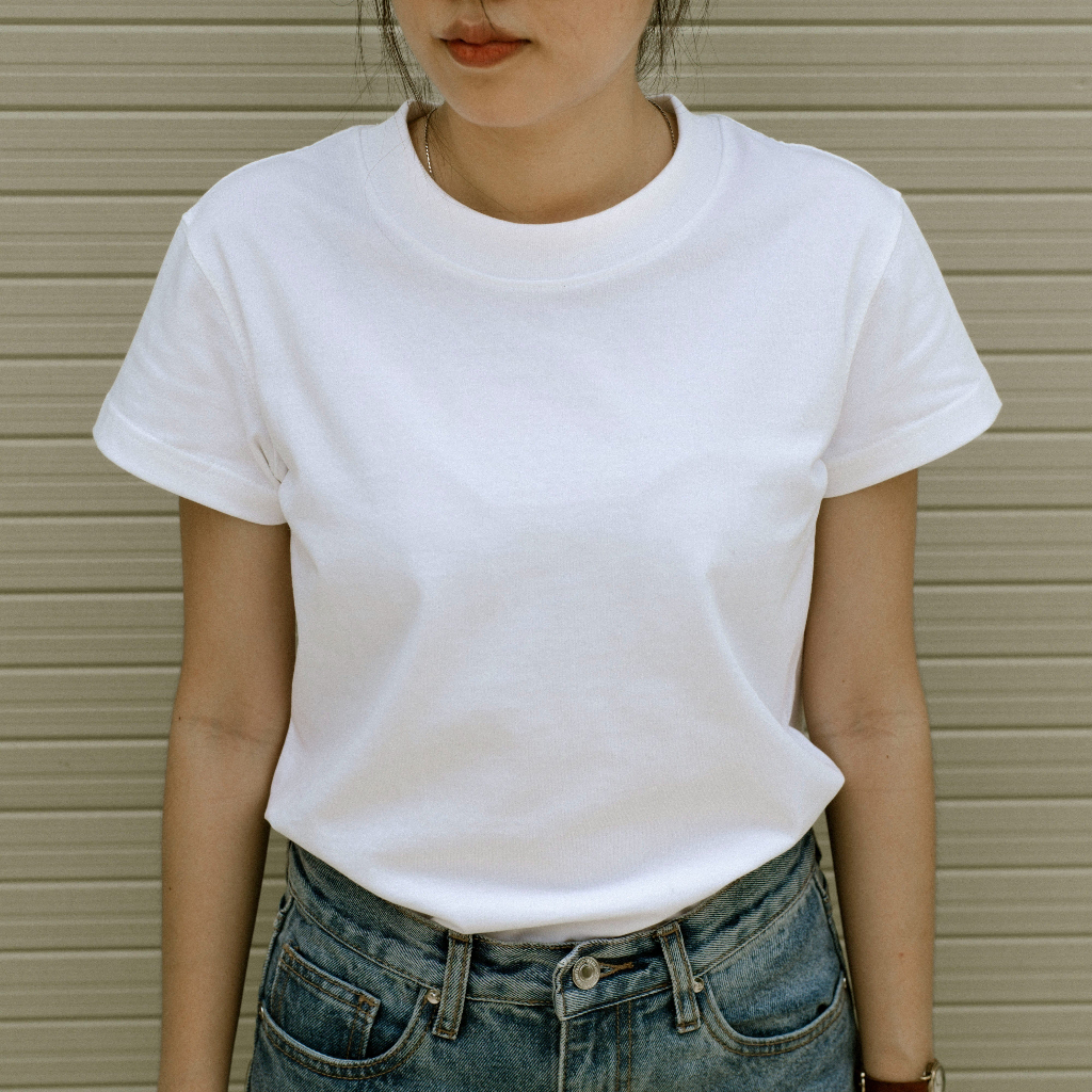 Áo thun nữ baby tee, áo thun trơn cotton BASIC TEE Trắng Tshirt - Lew ...