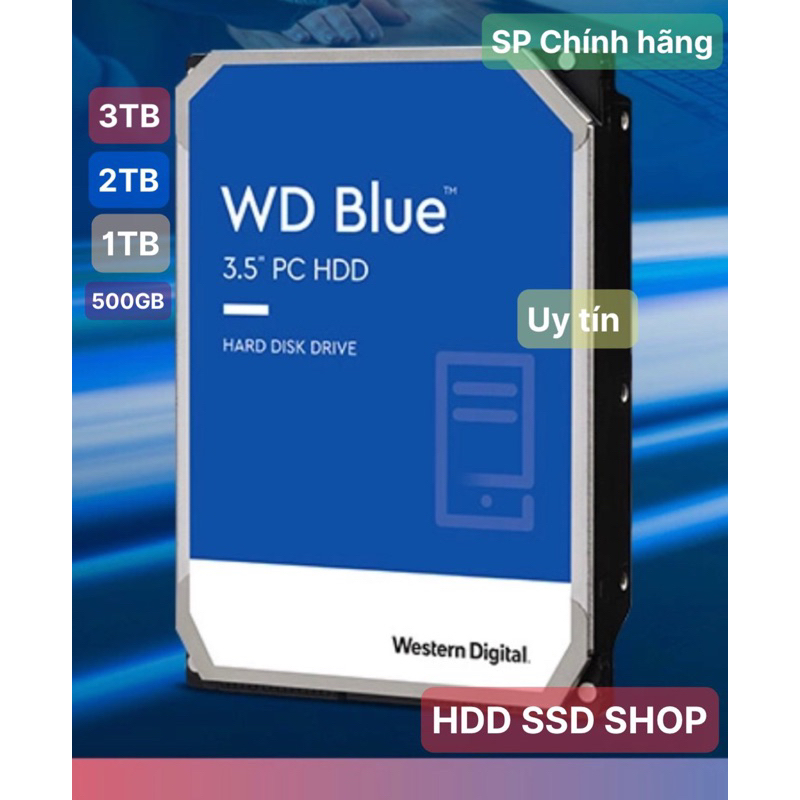 Ổ cứng HDD WD Blue 3TB , 2TB , 1TB , 500GB mới | Shopee Việt Nam