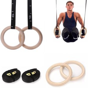 Bộ Vòng ring gỗ, vòng ring ABS (dây in số) Gym Rings các bài tập Với Xà ...