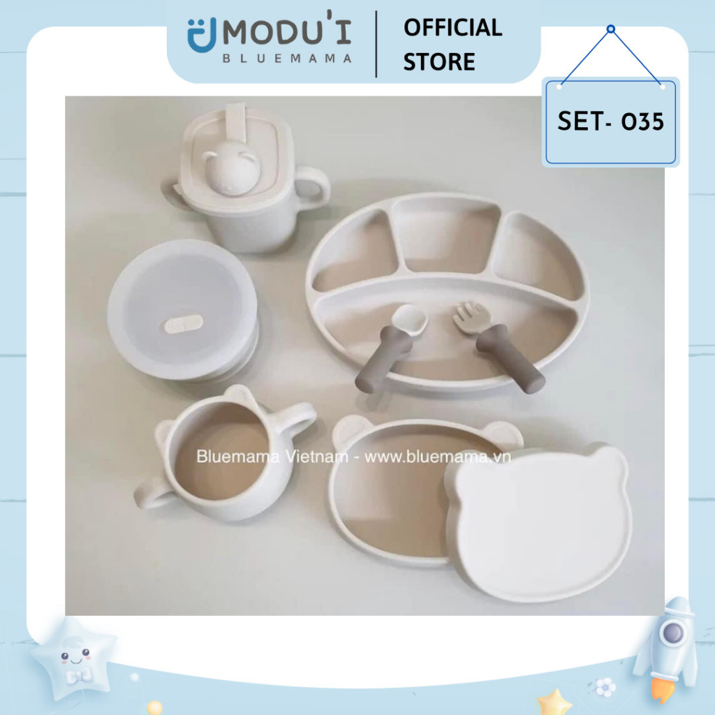 [BLUEMAMA] SET ĂN DẶM CAO CẤP CHÍNH HÃNG MODUI, SET-035 | Shopee Việt Nam