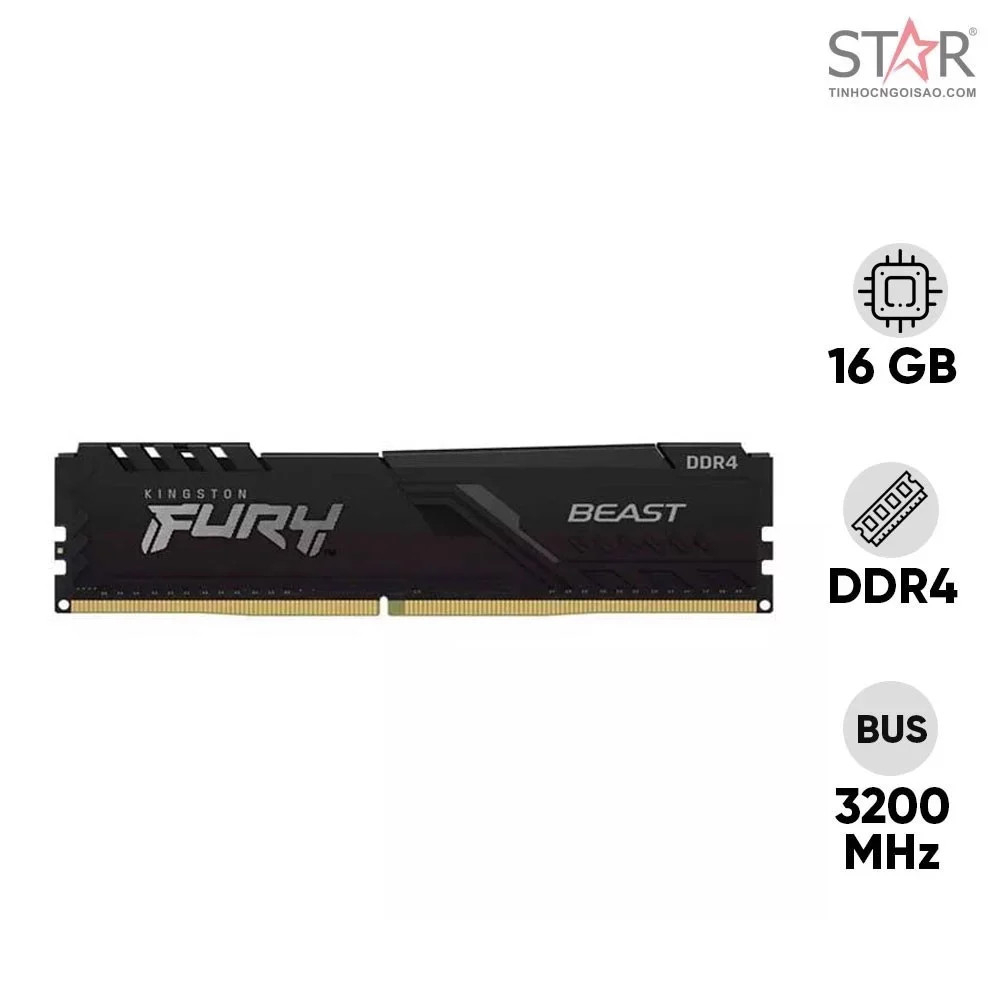 Ram DDR4 Kingston 16GB 3200Mhz Fury Beast | Shopee Việt Nam