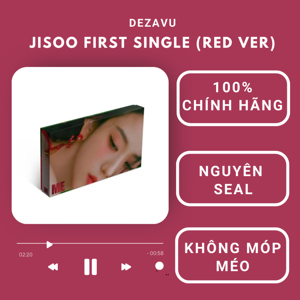 Album BLACKPINK JISOO phiên bản RED, tặng kèm bánh quy OREO BLACKPINK ...