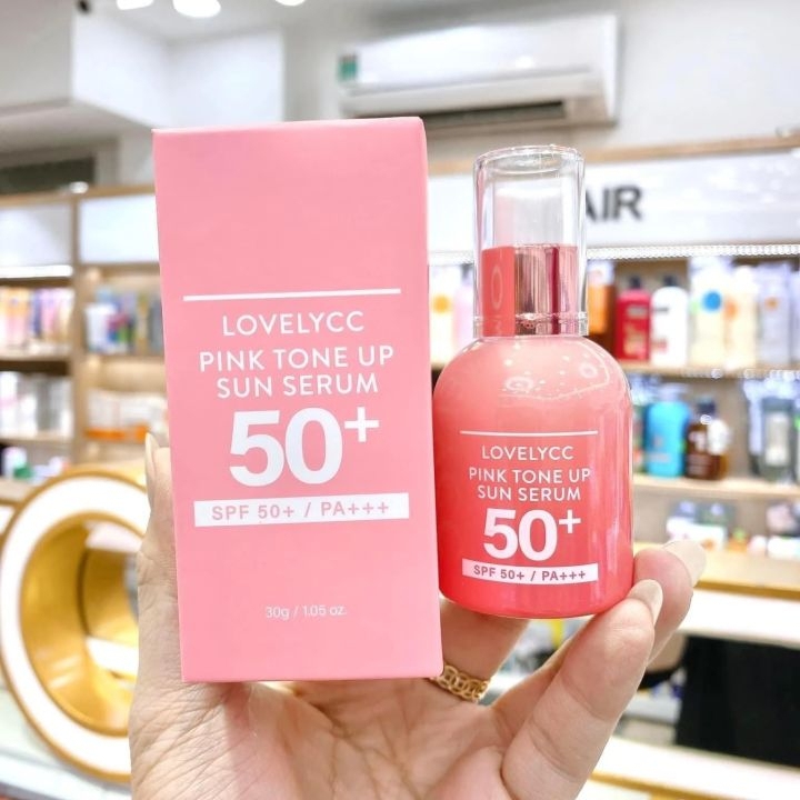 SERUM CHỐNG NẮNG LOVELY CC PINK TONE UP SUN SURUM 50+ 30G HÀN QUỐC ...