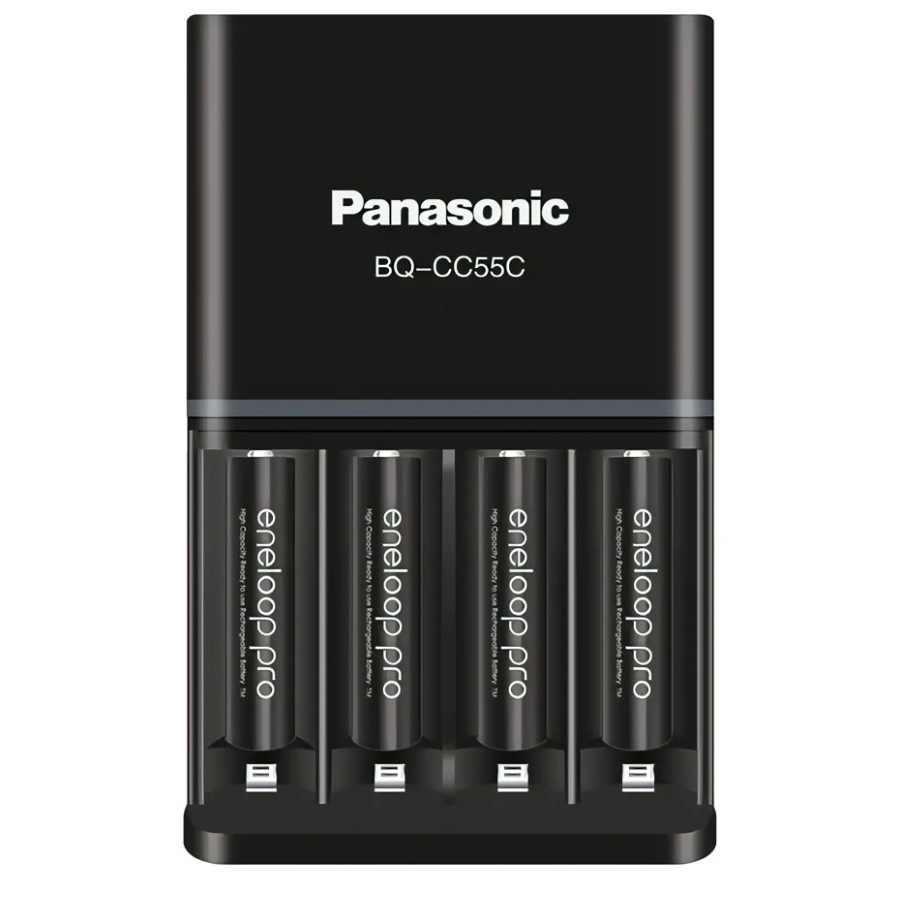 Pin sạc AAA Eneloop Pro 900mAh và Sạc Panasonic AA AAA Pro CC55 (Hàng ...