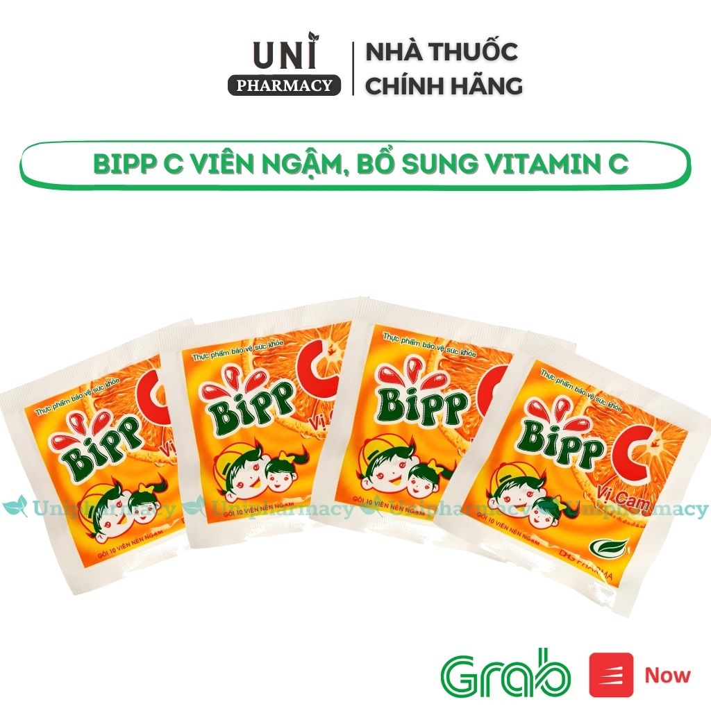 Bipp C Ngậm Kẹo cam DHG bổ sung thêm Vitamin cho cơ thể, thơm ngon dễ ...