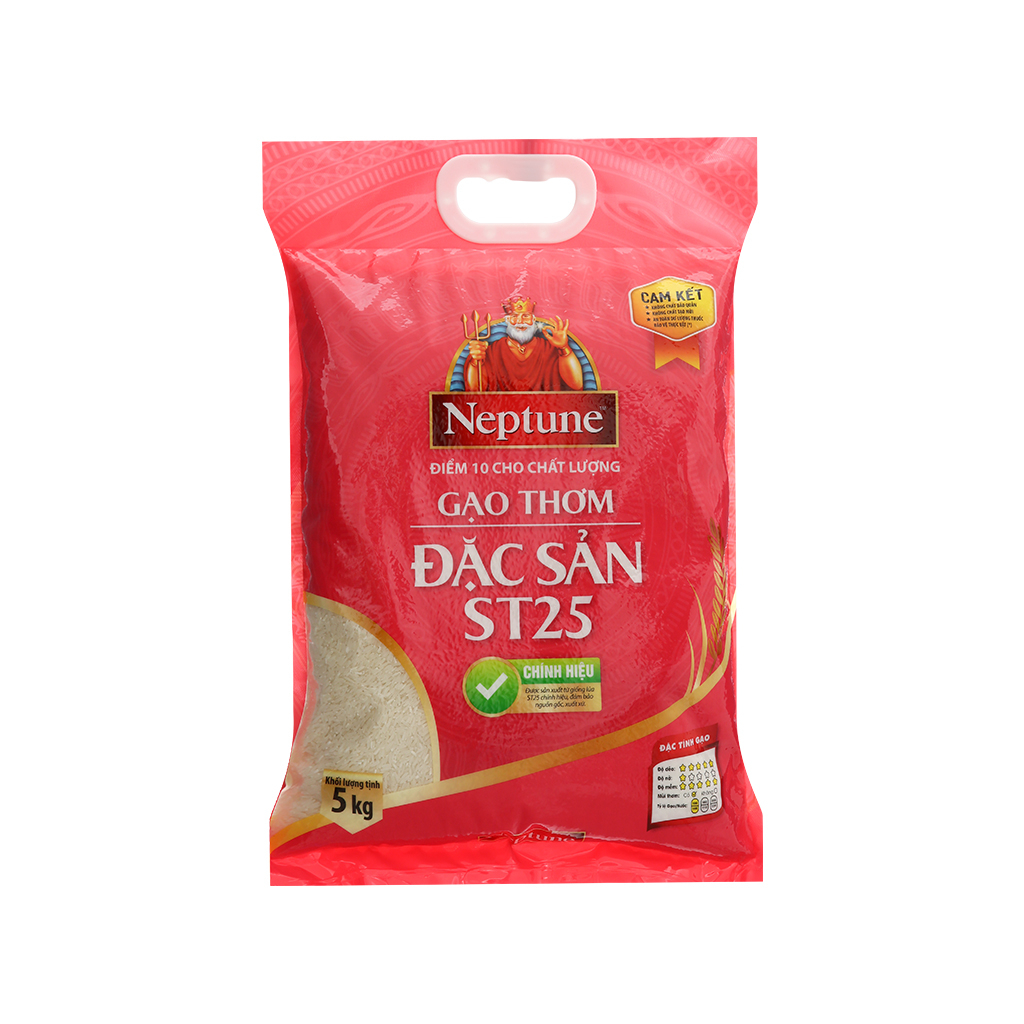 Gạo thơm Neptune ST25 túi 5kg | Shopee Việt Nam