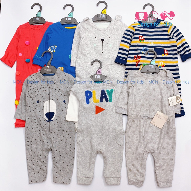 (Chọn mẫu) Sleepsuit, bodysuit Mother.care hàng xuất dư cho bé 3-6m (5-7kg), 6-9m (6-8kg ...