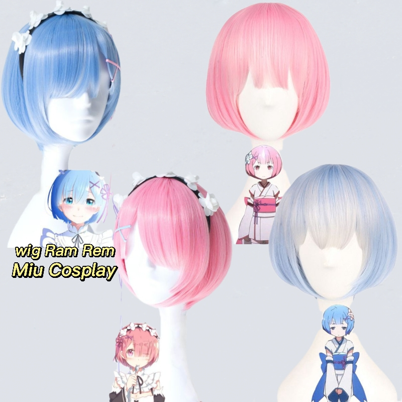 [Sẵn] Wig/tóc giả cosplay Ram và Rem ver Maid và Kid - Re:Zero [Miu ...