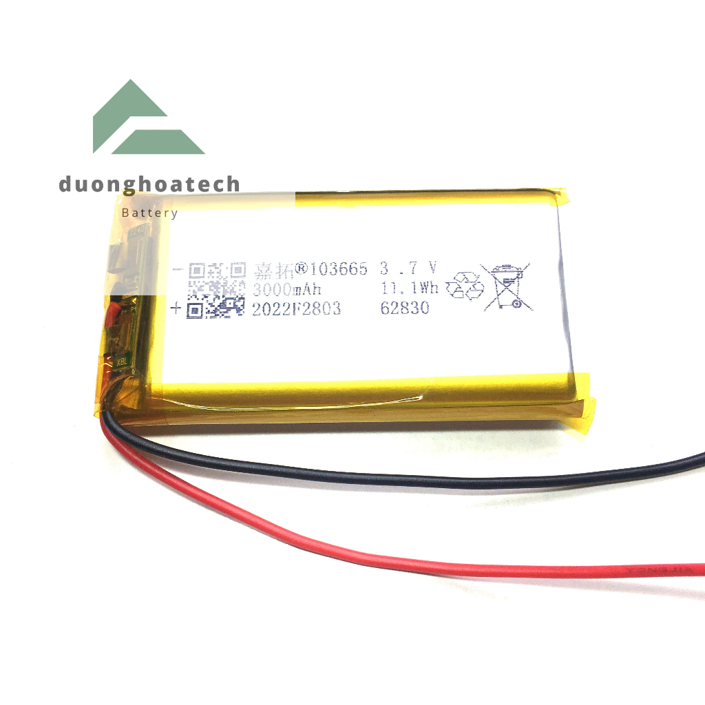 Pin Li-Po Polymer 3.7V Dung Lượng 3000mAh 10x36x65mm Dùng Cho Thiết Bị ...