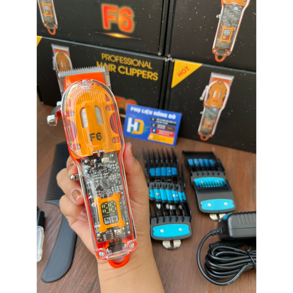 Tông Đơ Cắt Tóc POP F6 Lưỡi Đơn Lưỡi Kép 10W | Shopee Việt Nam