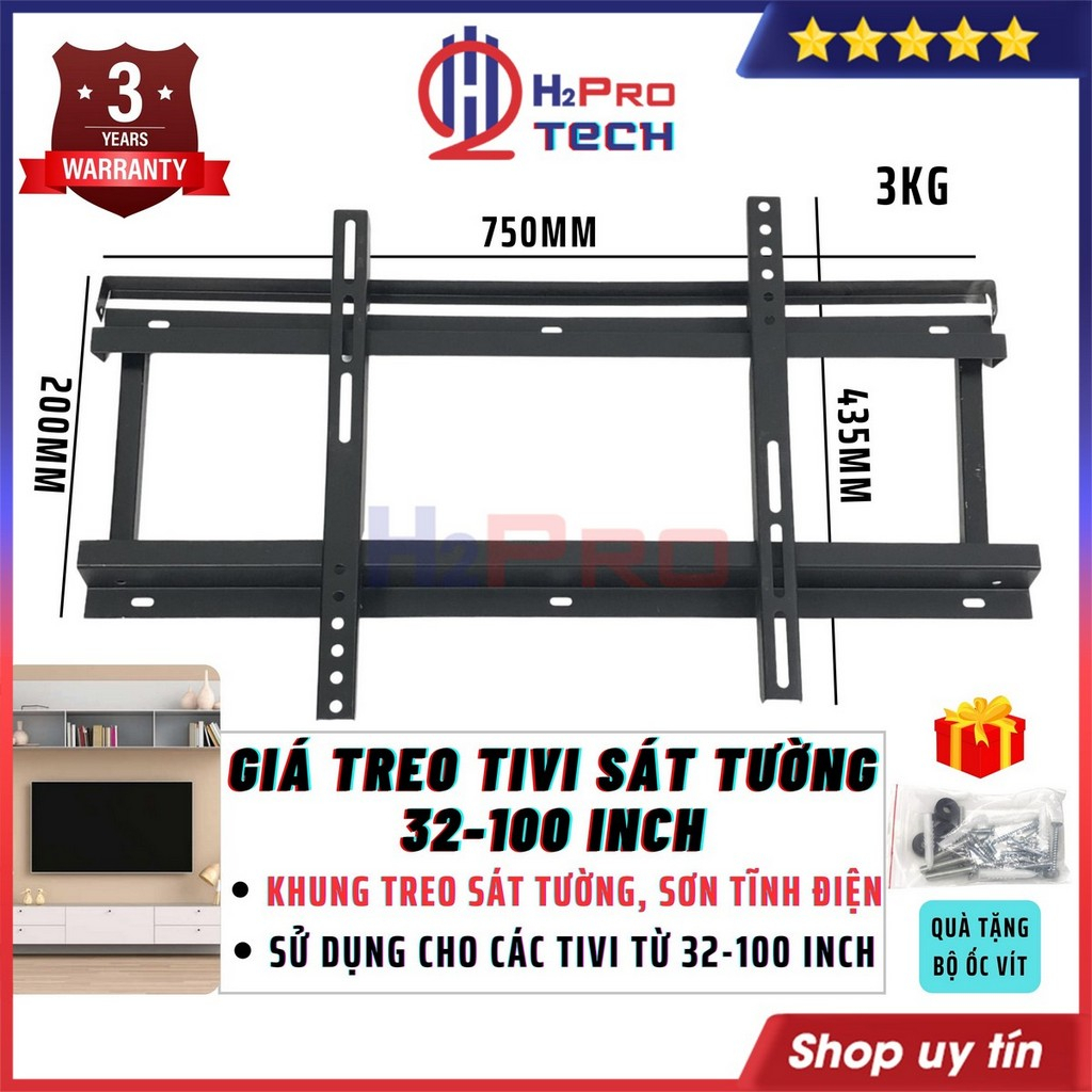 Giá Treo Tivi Thẳng 32-100 Inch Cố Định Sát Tường Hỗ Trợ Tv 32-40-43-49 ...