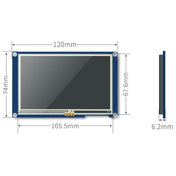 4.3 inch USART Module LCD 480x272 TFT Cảm Ứng Điện Trở HMI | Shopee Việt Nam